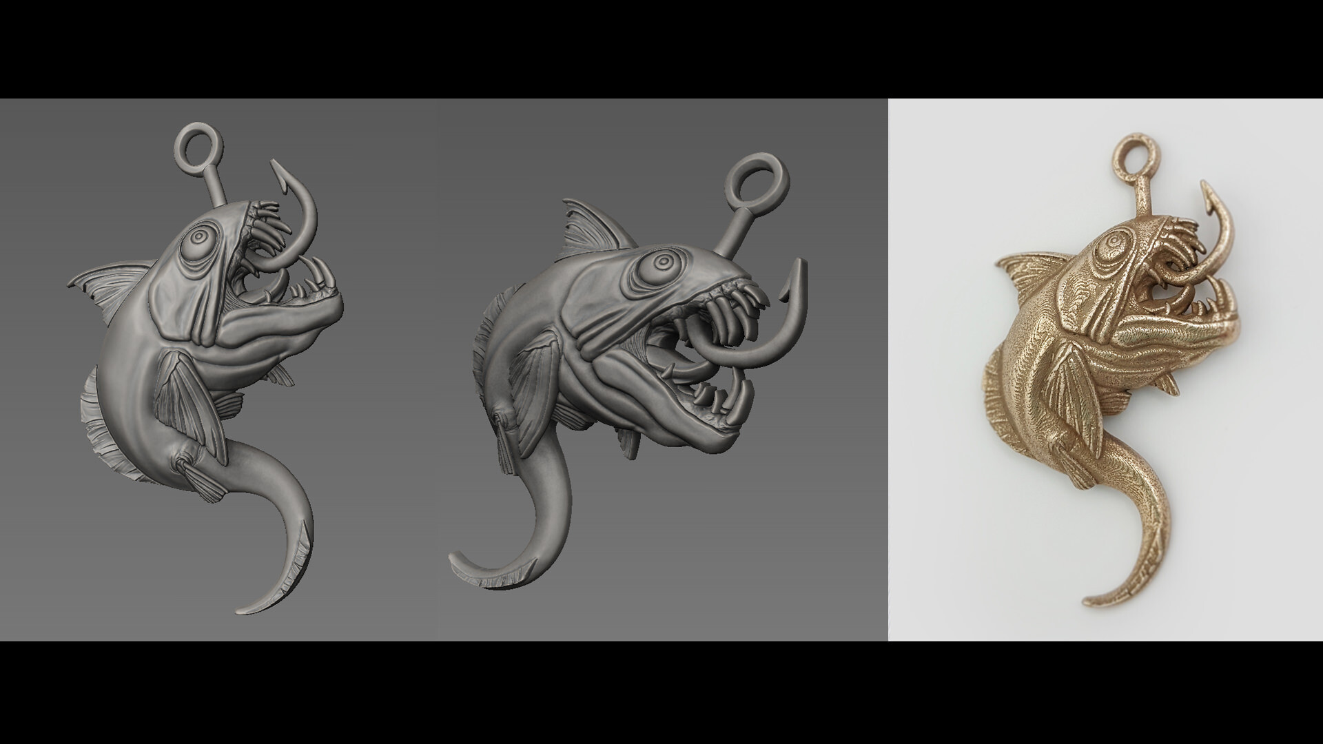ArtStation - Swamp Fish Keychain - 3d printed