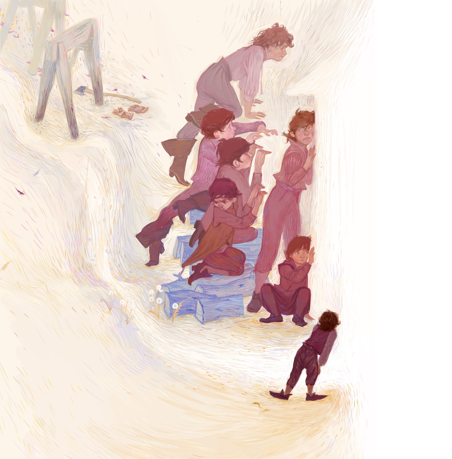 ArtStation - Illustration for Charles Perrault's "Tom Thumb" fairy tale.