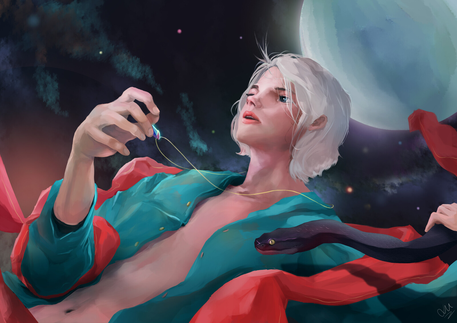 Xu Xiaobin - Boy with snake