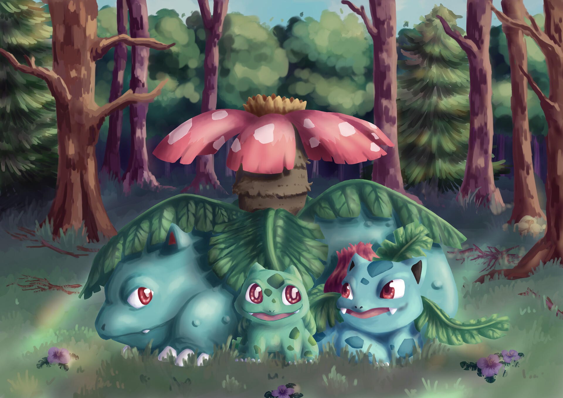 ArtStation - Famille Bulbizarre