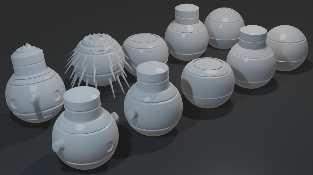 ArtStation - hard surface sphere models