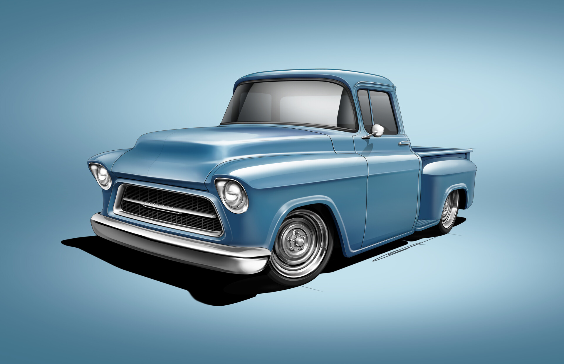 ArtStation - 56 Chevy Pickup