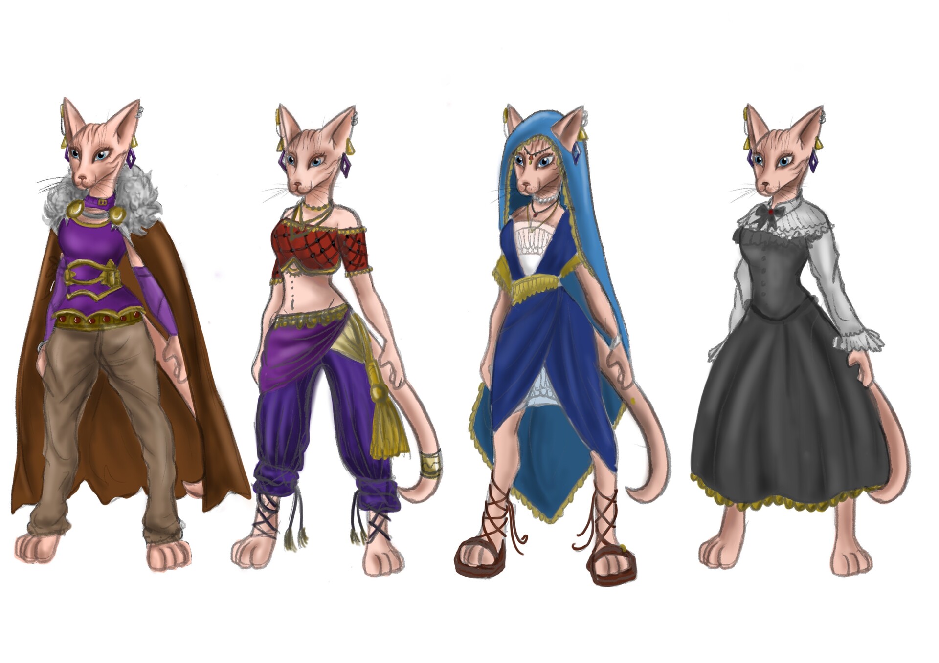 ArtStation - Dungeons and dragons- Original character outfit design