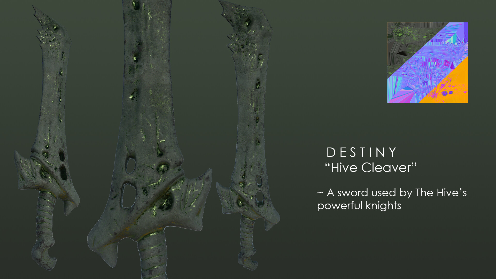 ArtStation - Destiny "Hive Sword" rendered in UE4