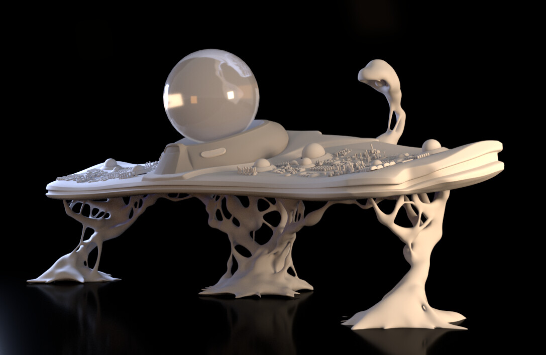 ArtStation - Alien Desk for Short Film Rescue Party