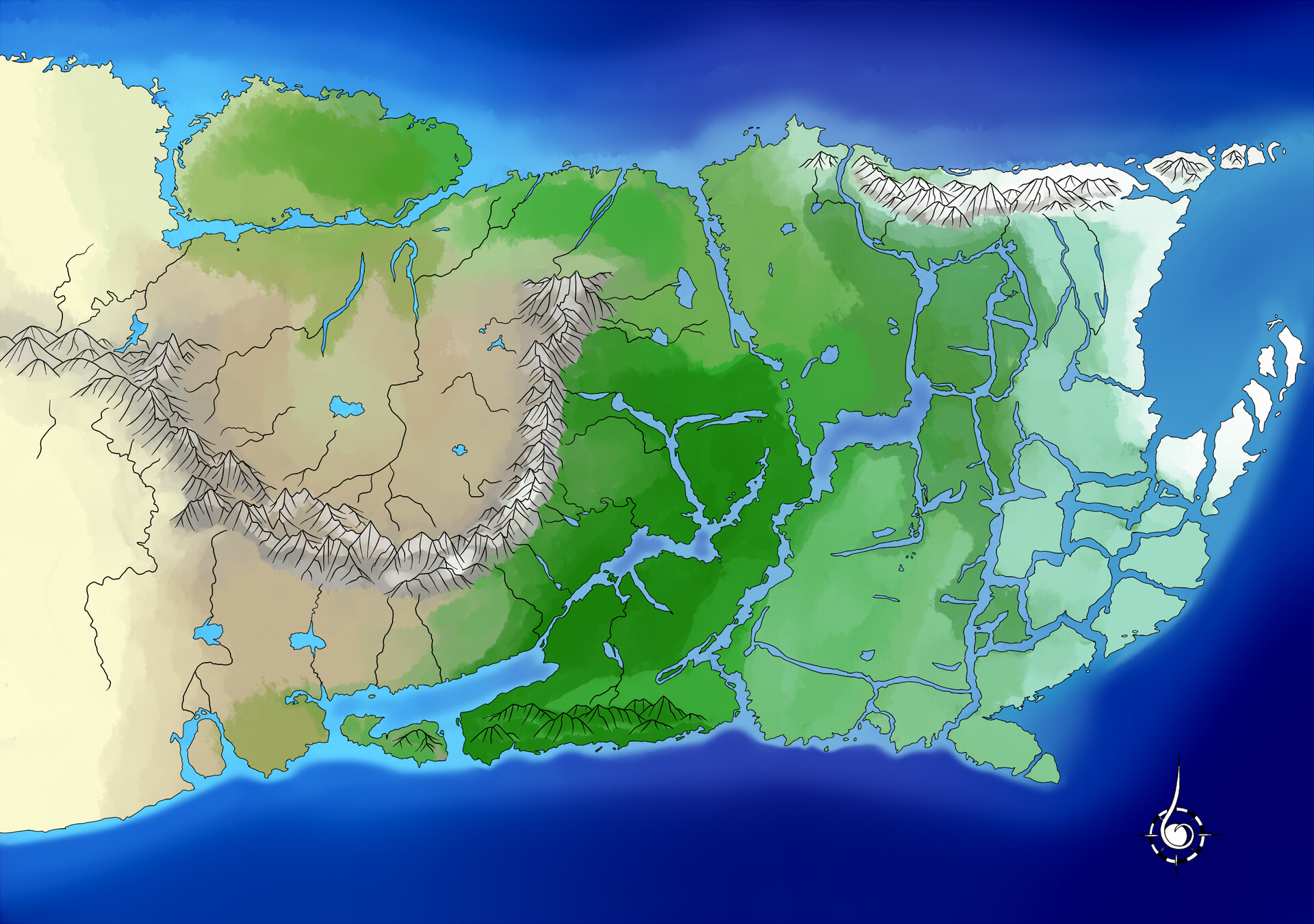 ArtStation - Fantasy Map Design 2 (with process/tutorial)