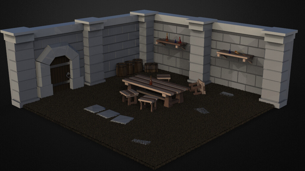 ArtStation - Low Poly Dungeon Environment