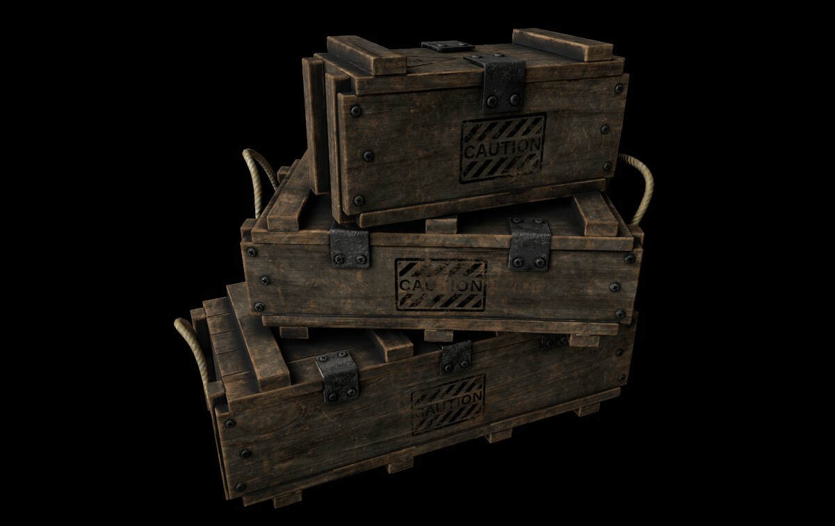 ArtStation - Procedural Ammo Crate made with Houdini