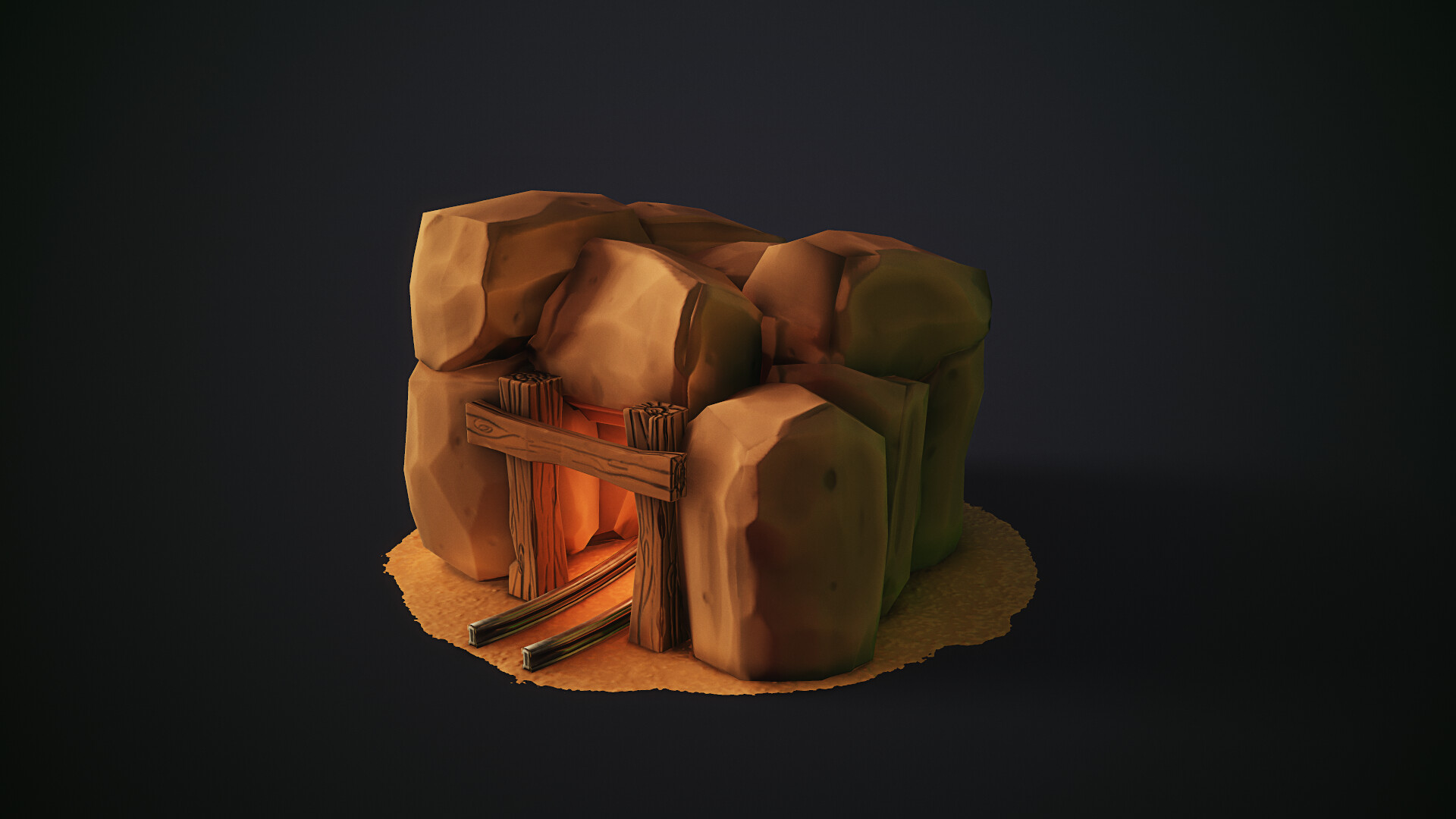 ArtStation - Stylized Mine Entrance