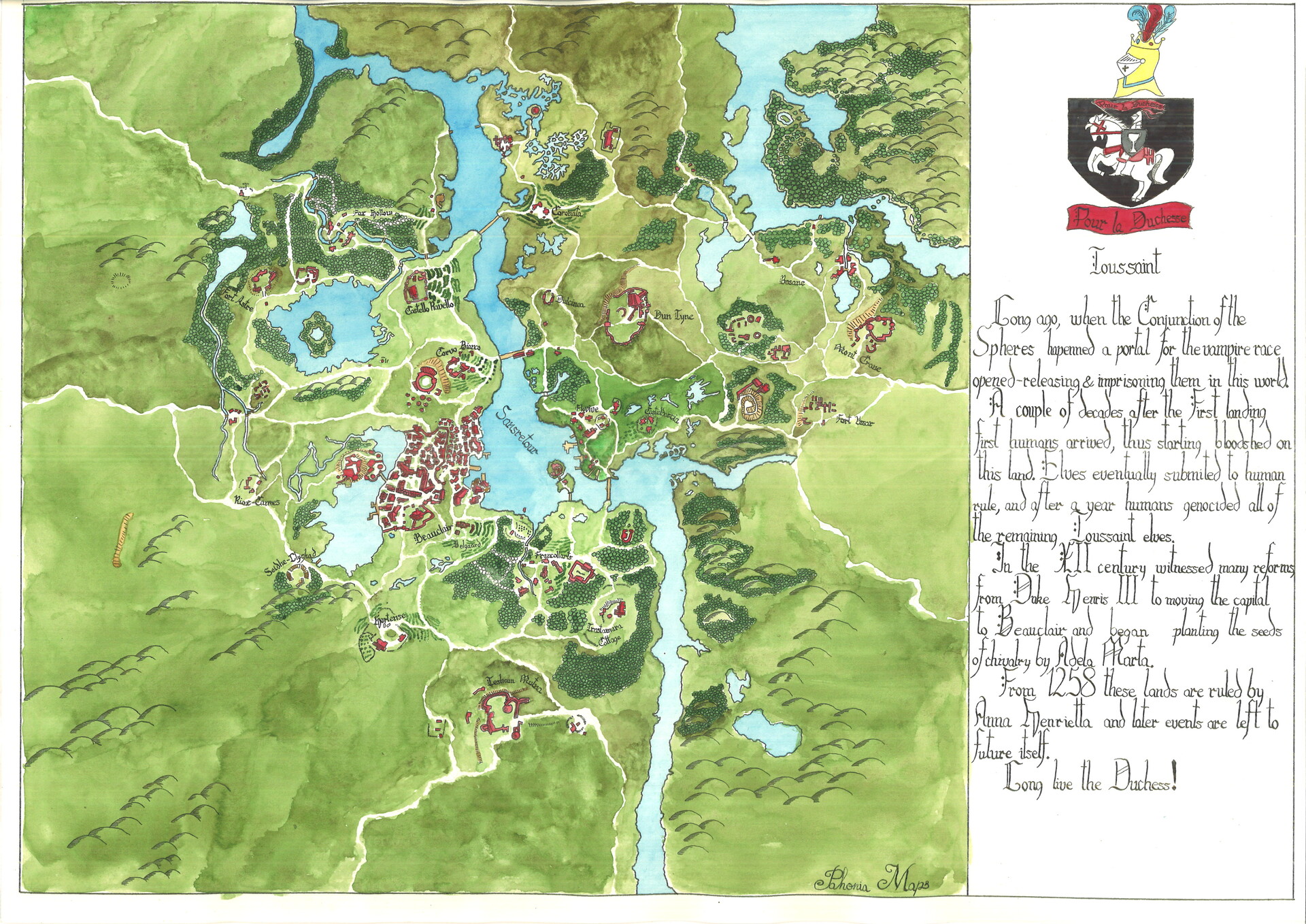 ArtStation - Map of Beauclair and surrounding area