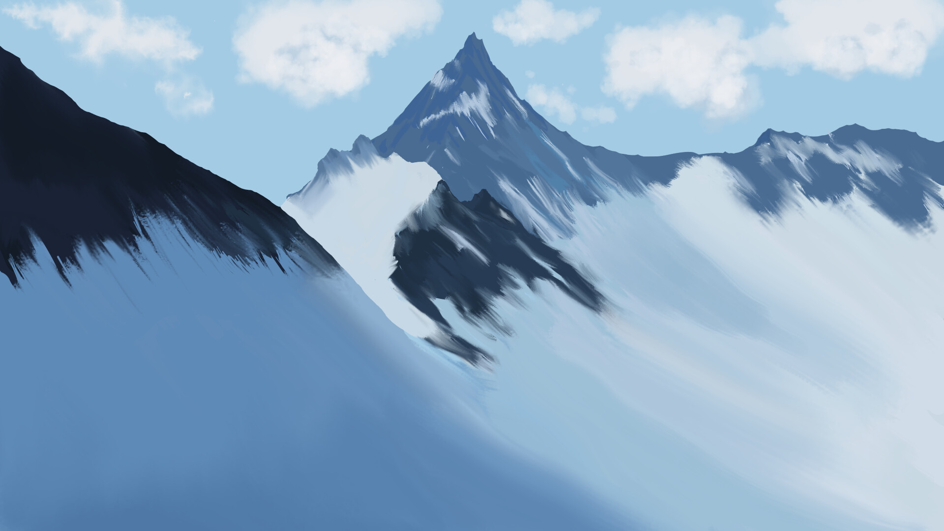 ArtStation - Snowy Mountain Practice