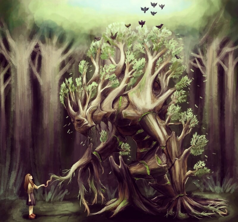 ArtStation - Ent make with friends a girl