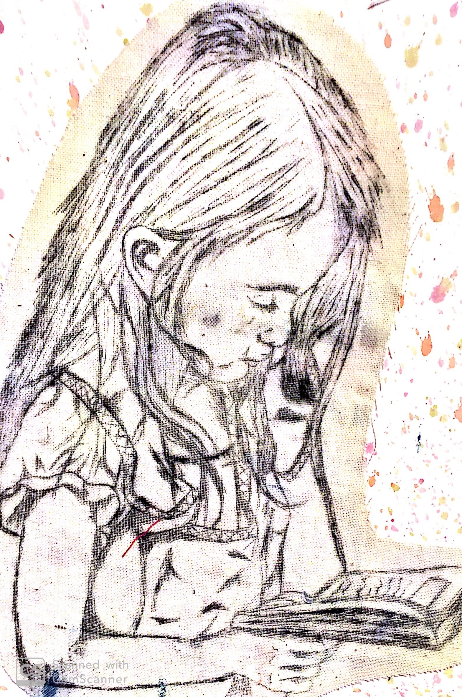 ArtStation - Girl etching