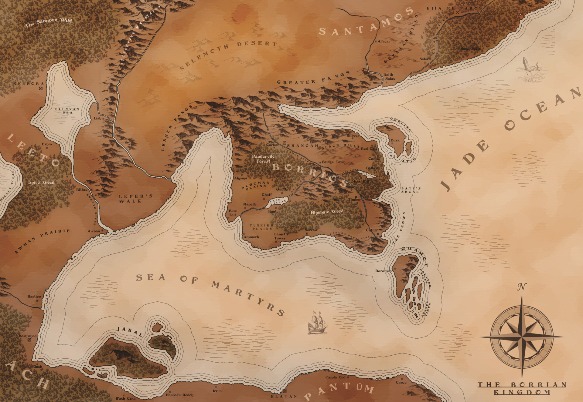 ArtStation - The Borian Kingdom Map