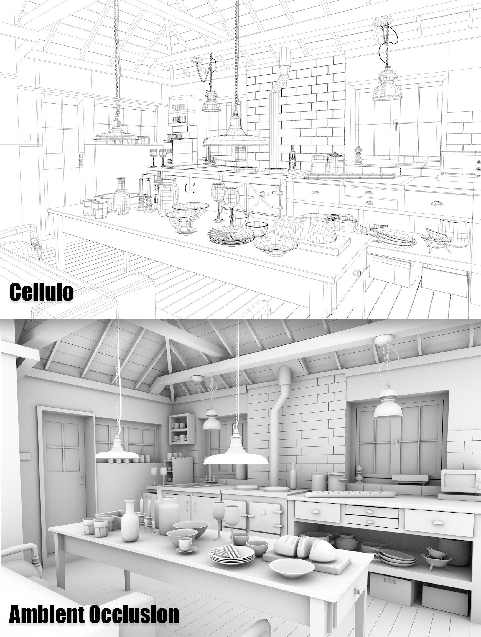 ArtStation - Kitchen modeling