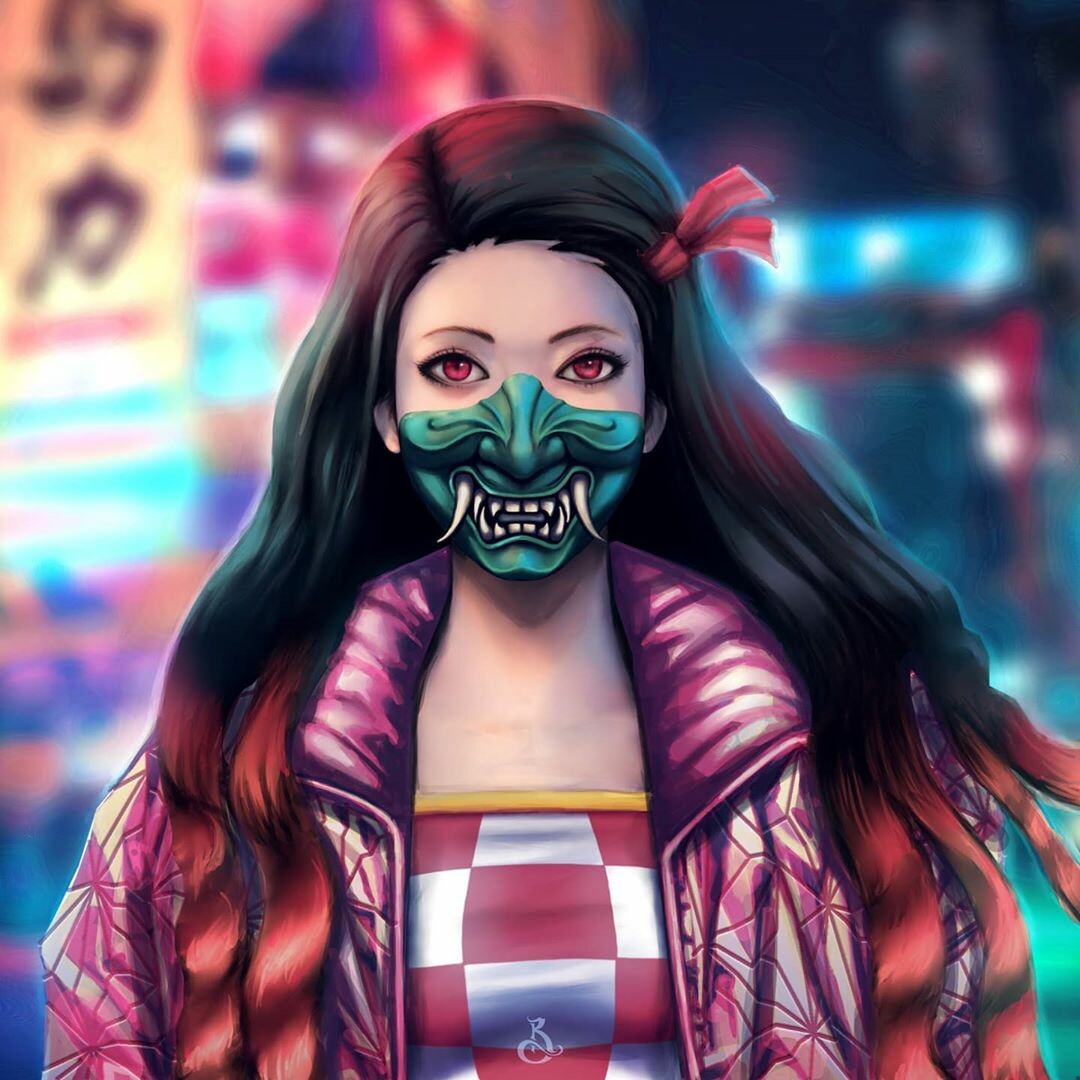 ArtStation - Nezuko Cyberpunk
