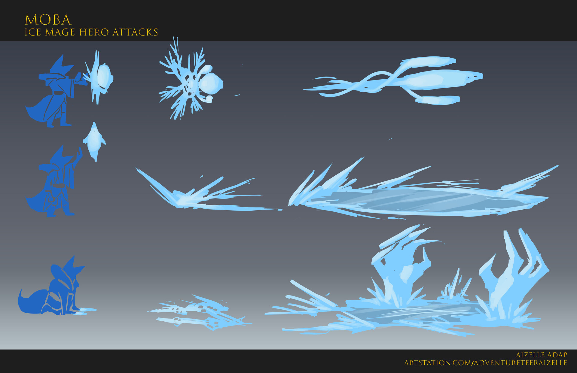 how to draw ice magic