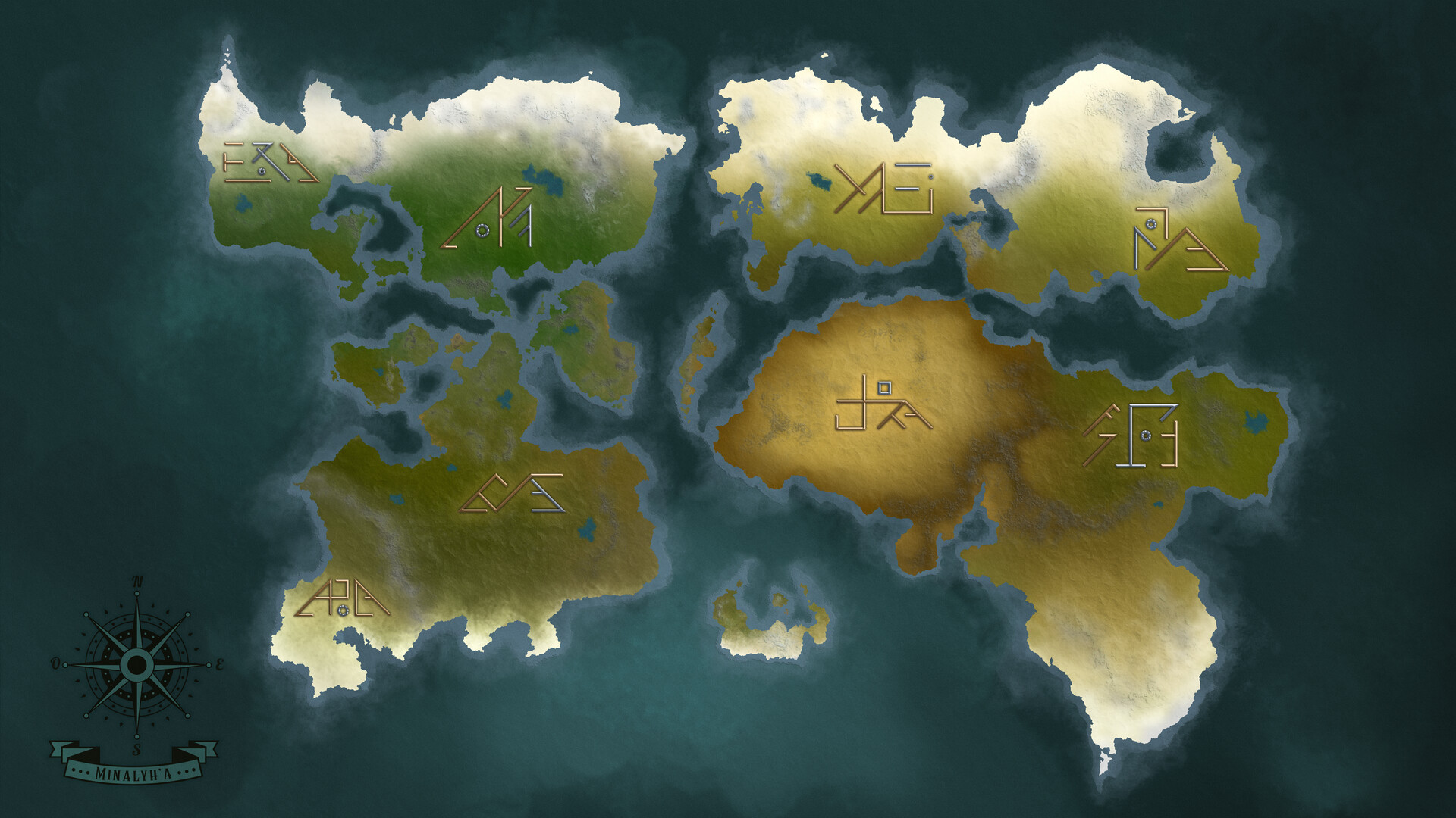 ArtStation - Minalyh'a world's map