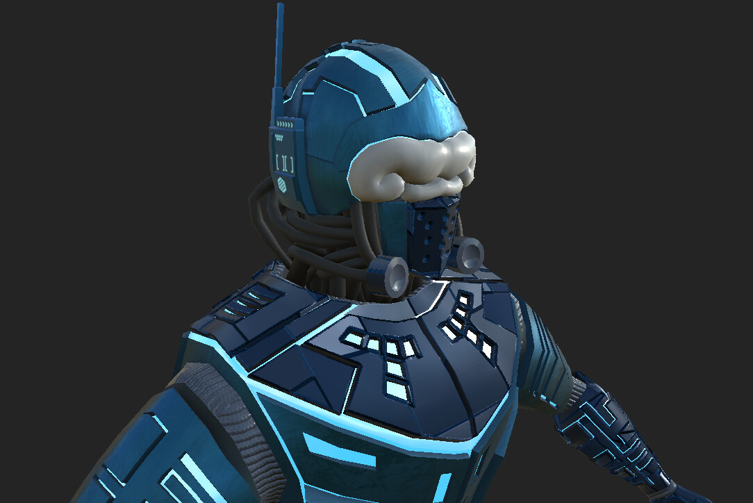 Oliver Yu - Emissive Soldier-type in Unreal Engine