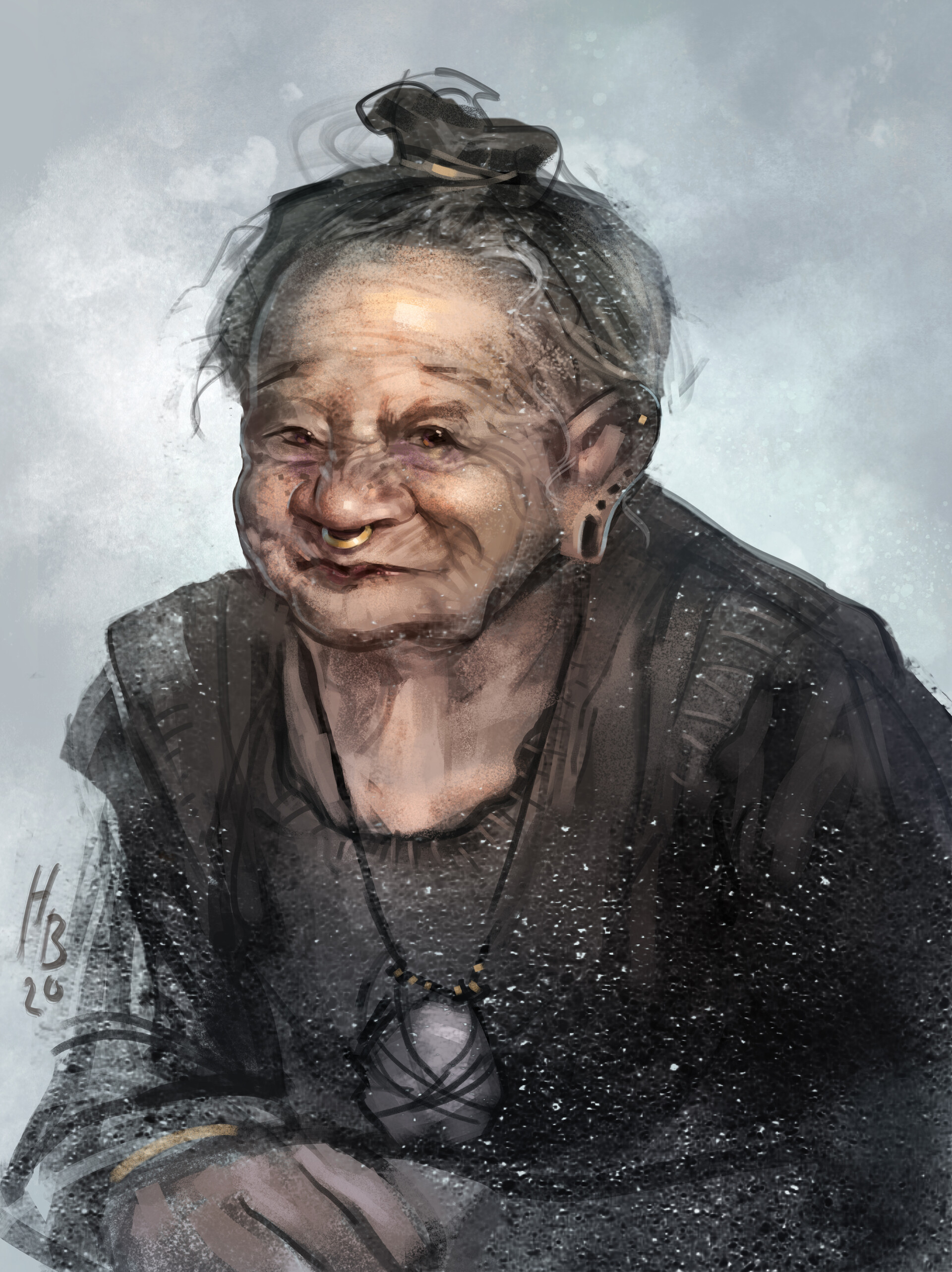 ArtStation - old druid lady