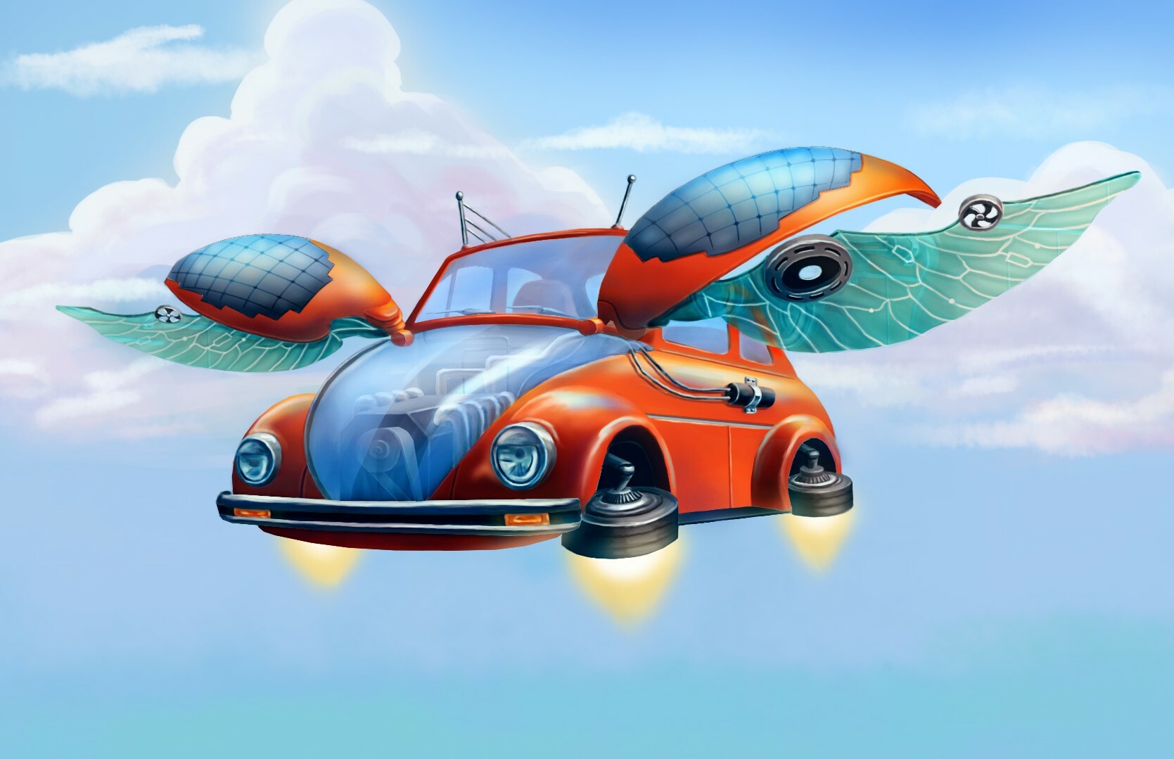 ArtStation - Volkswagen Beetle - Flying Car