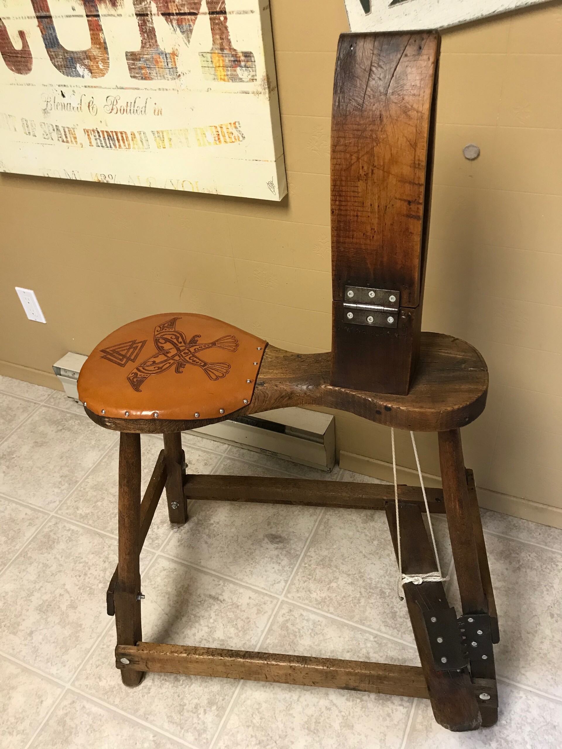 stitching pony stool