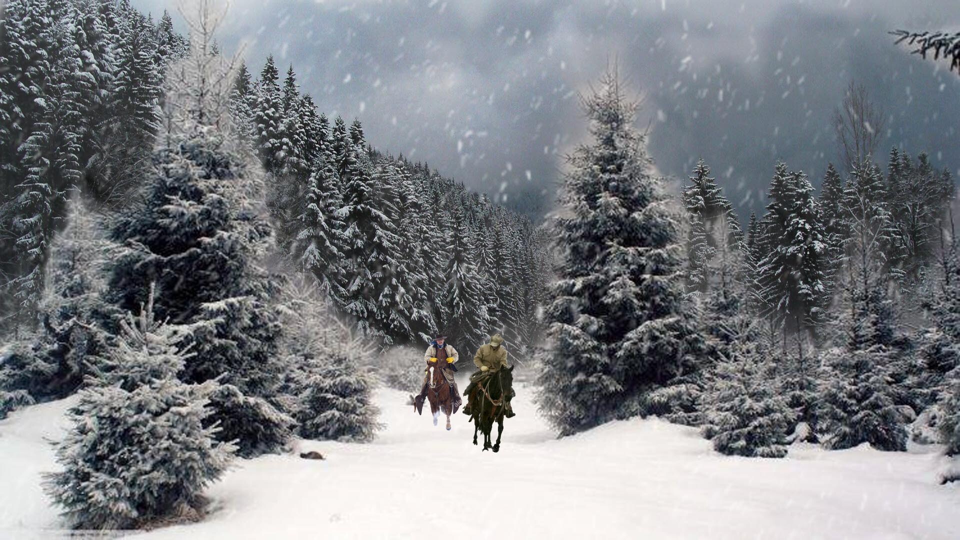 ArtStation - viaje en la nieve Matte painting