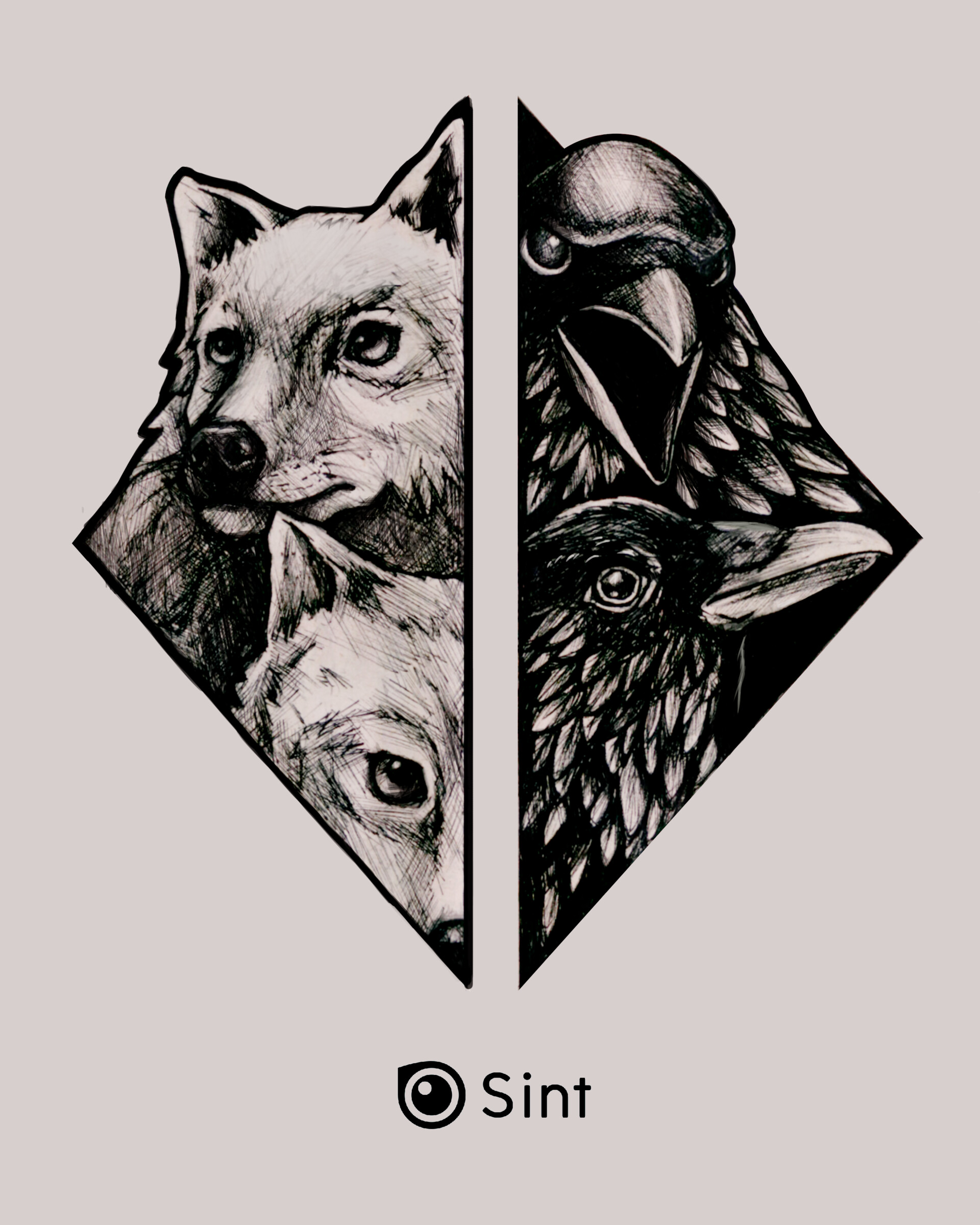 ArtStation - Wolf and Crow