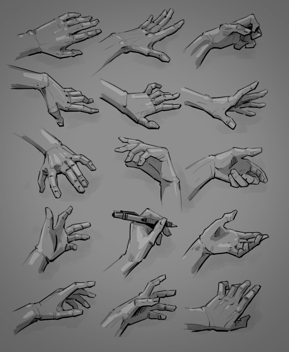 hands sketch reference