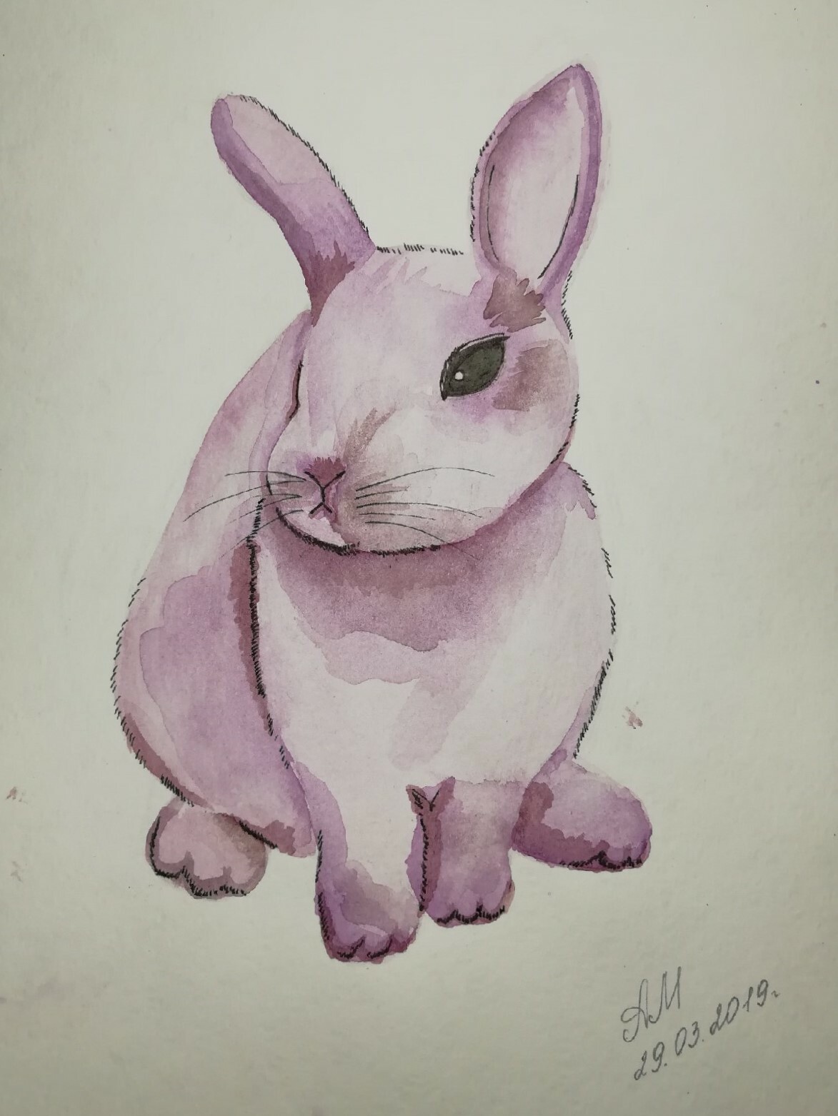 ArtStation - Rabbit watercolor