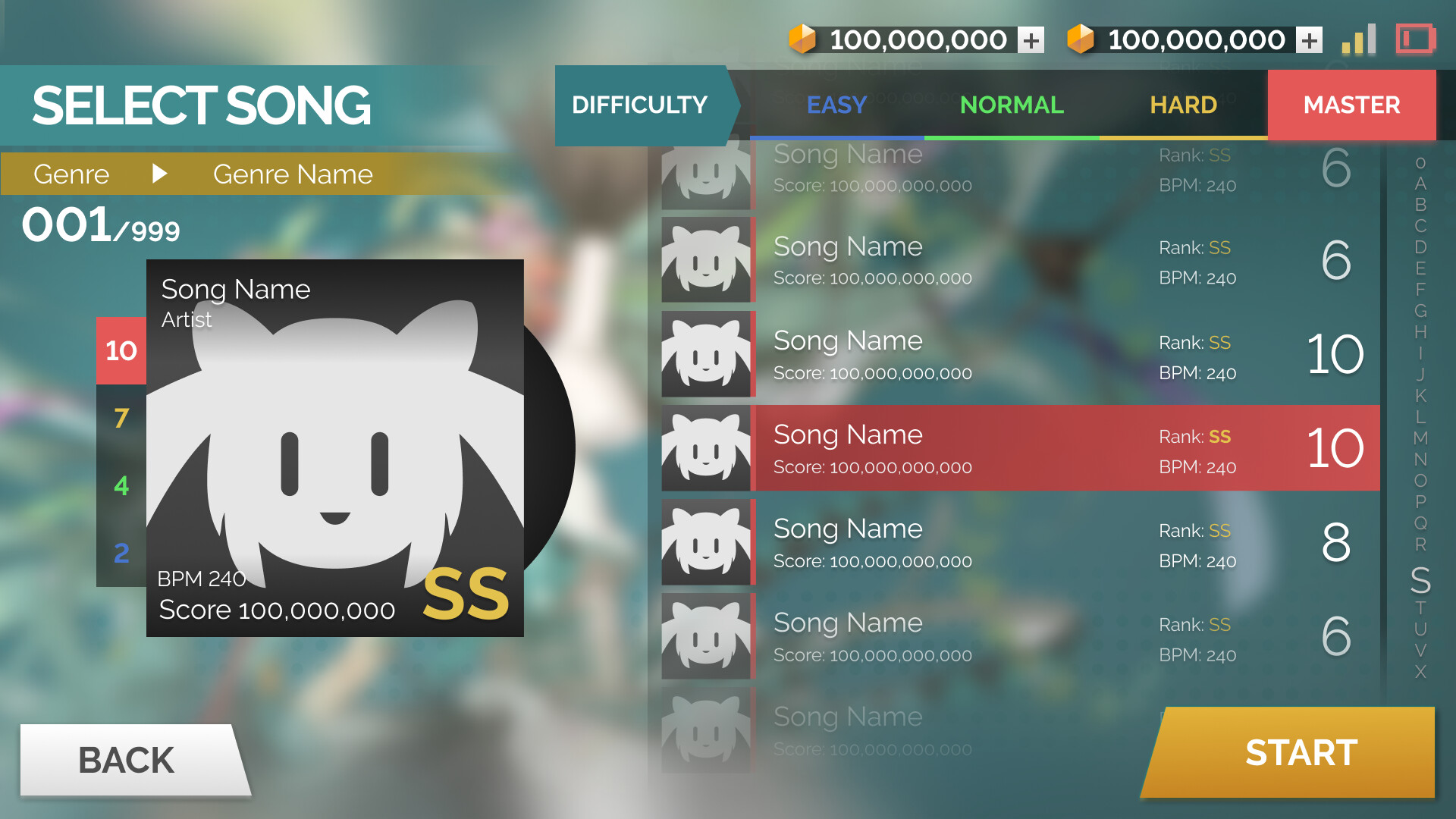 Antto Väätäinen - Rhythm Game UI