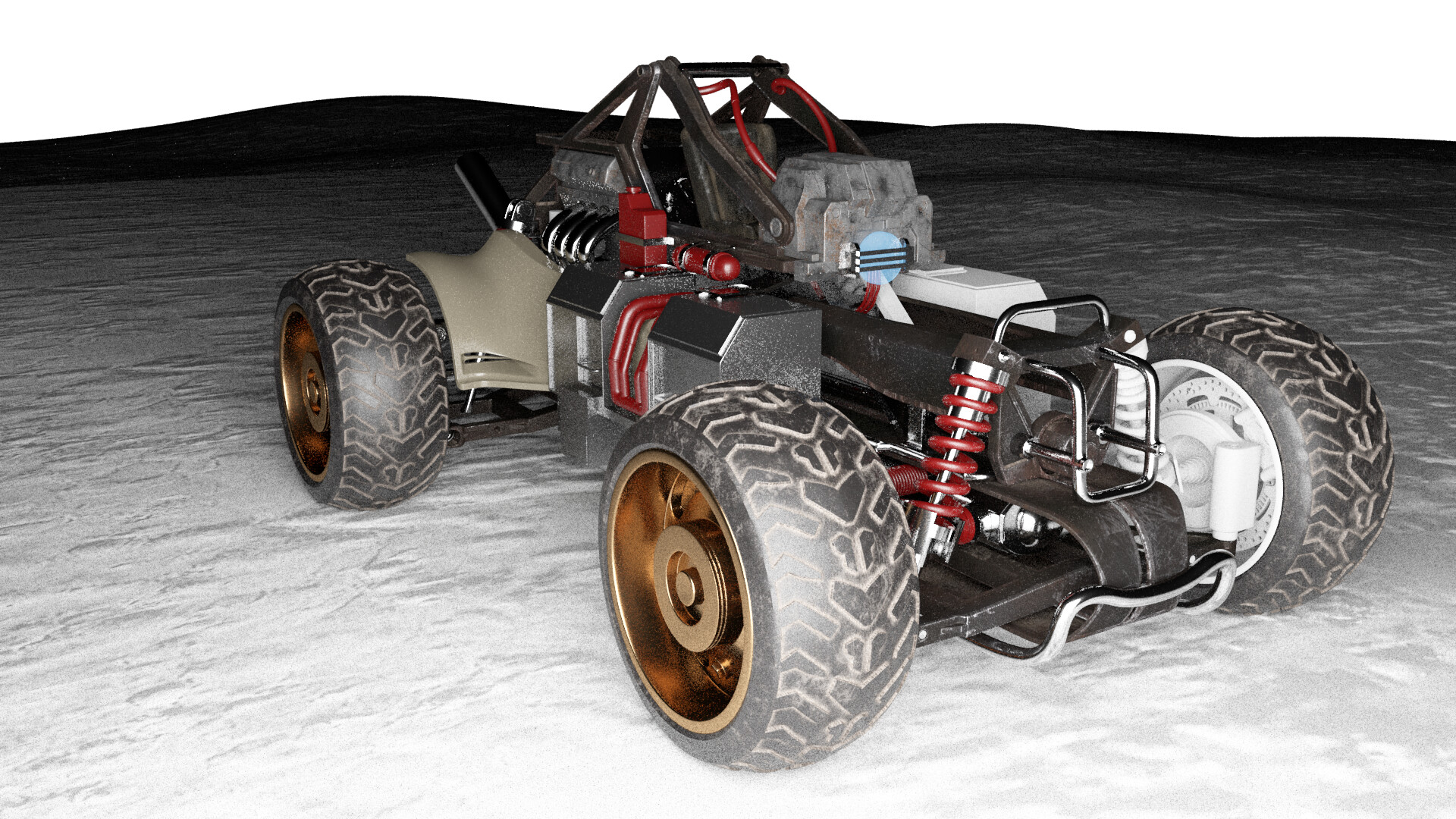 ArtStation - Texturing commission(Post Apocalypse Buggy)