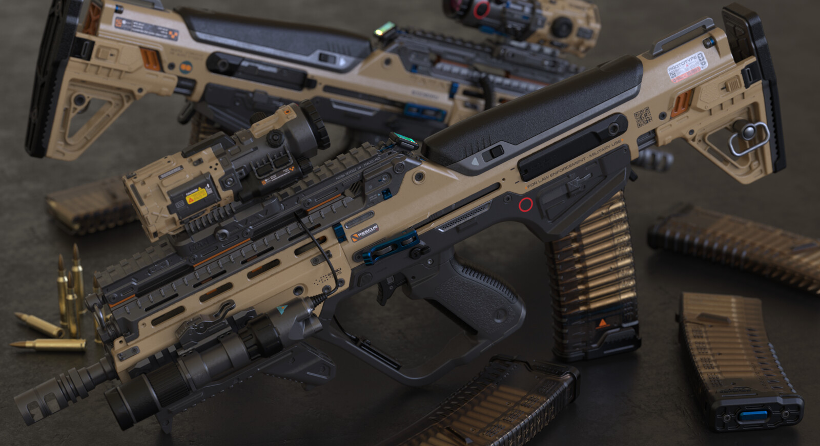 A G R É - BULLPUP RIFLE DESIGN