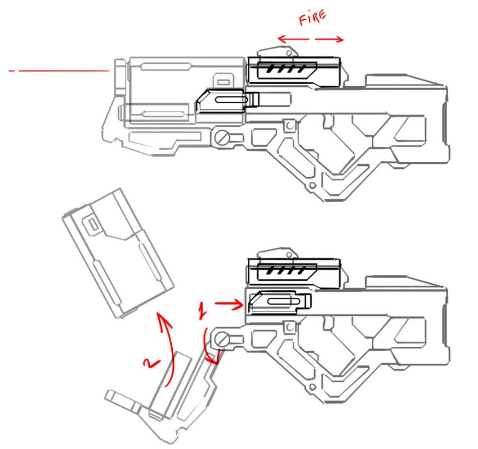 how to draw a plasma gun