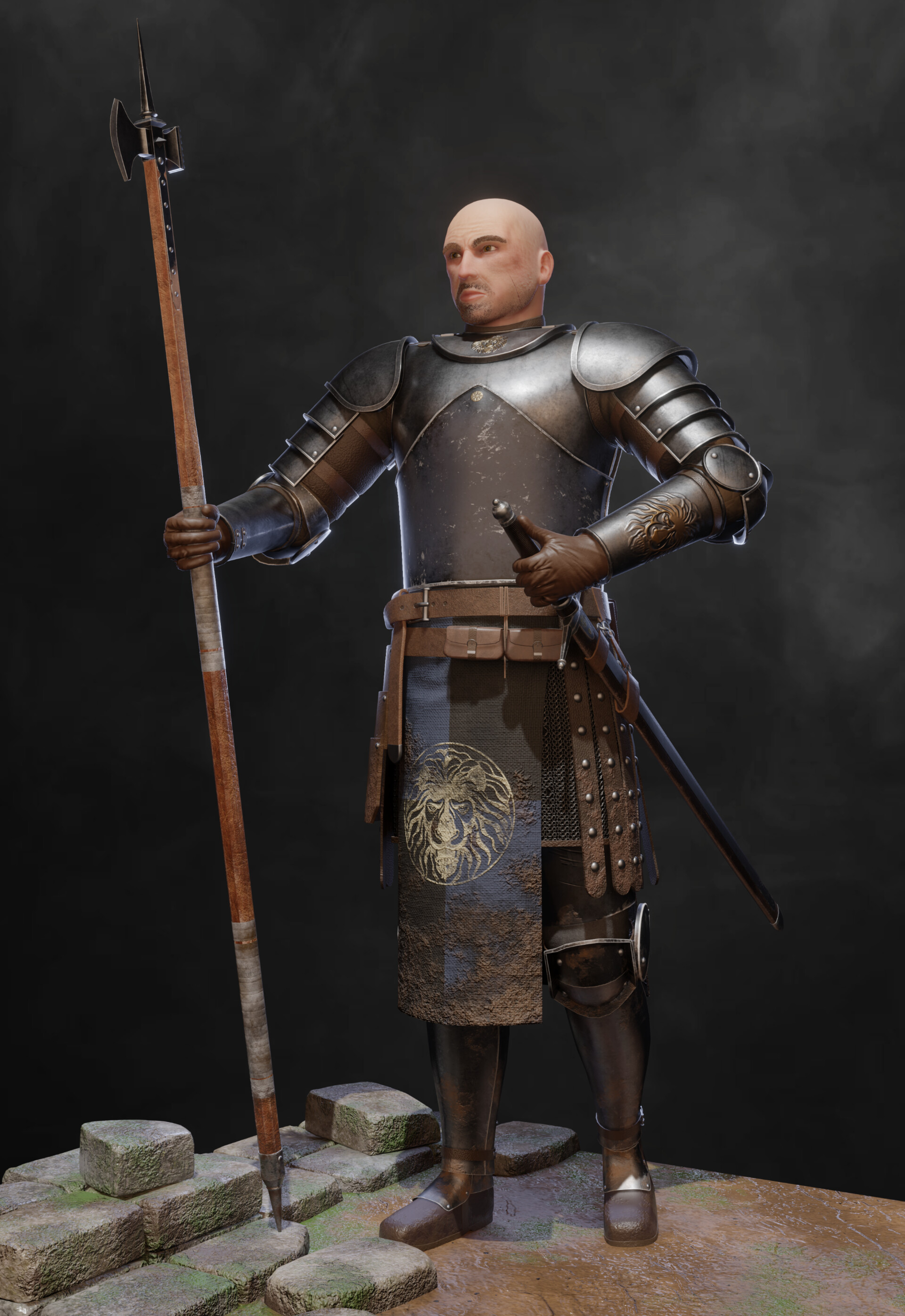 ArtStation - On guard foot soldier