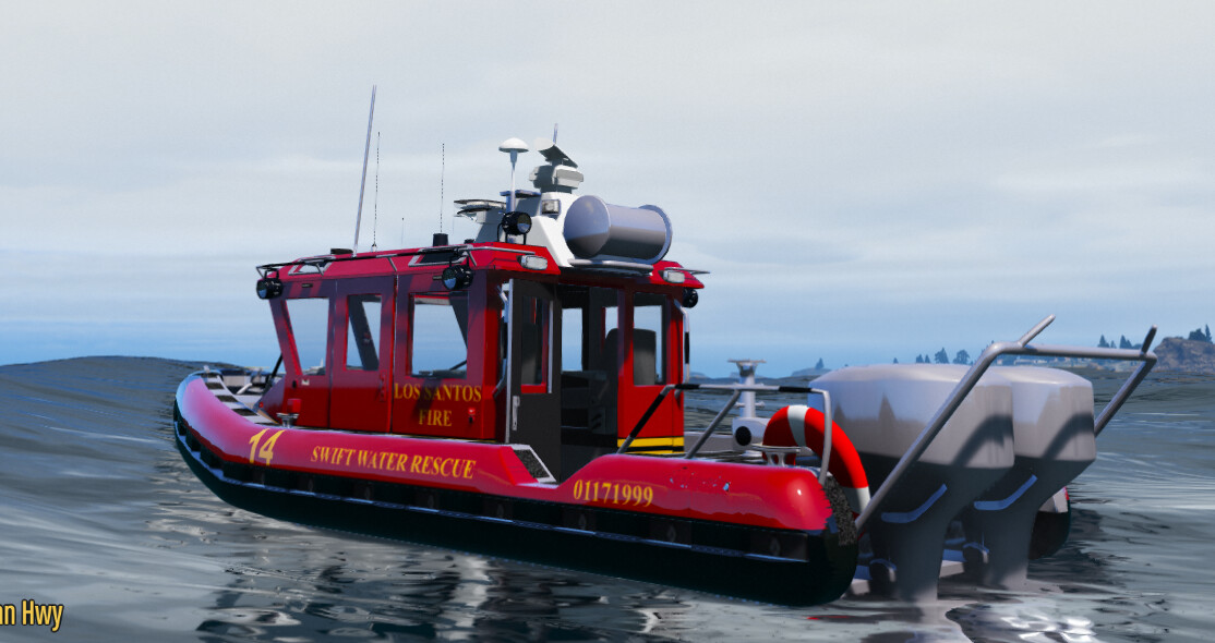 Chris C - GTA 5 Chevy Silverado & Rescue Boat