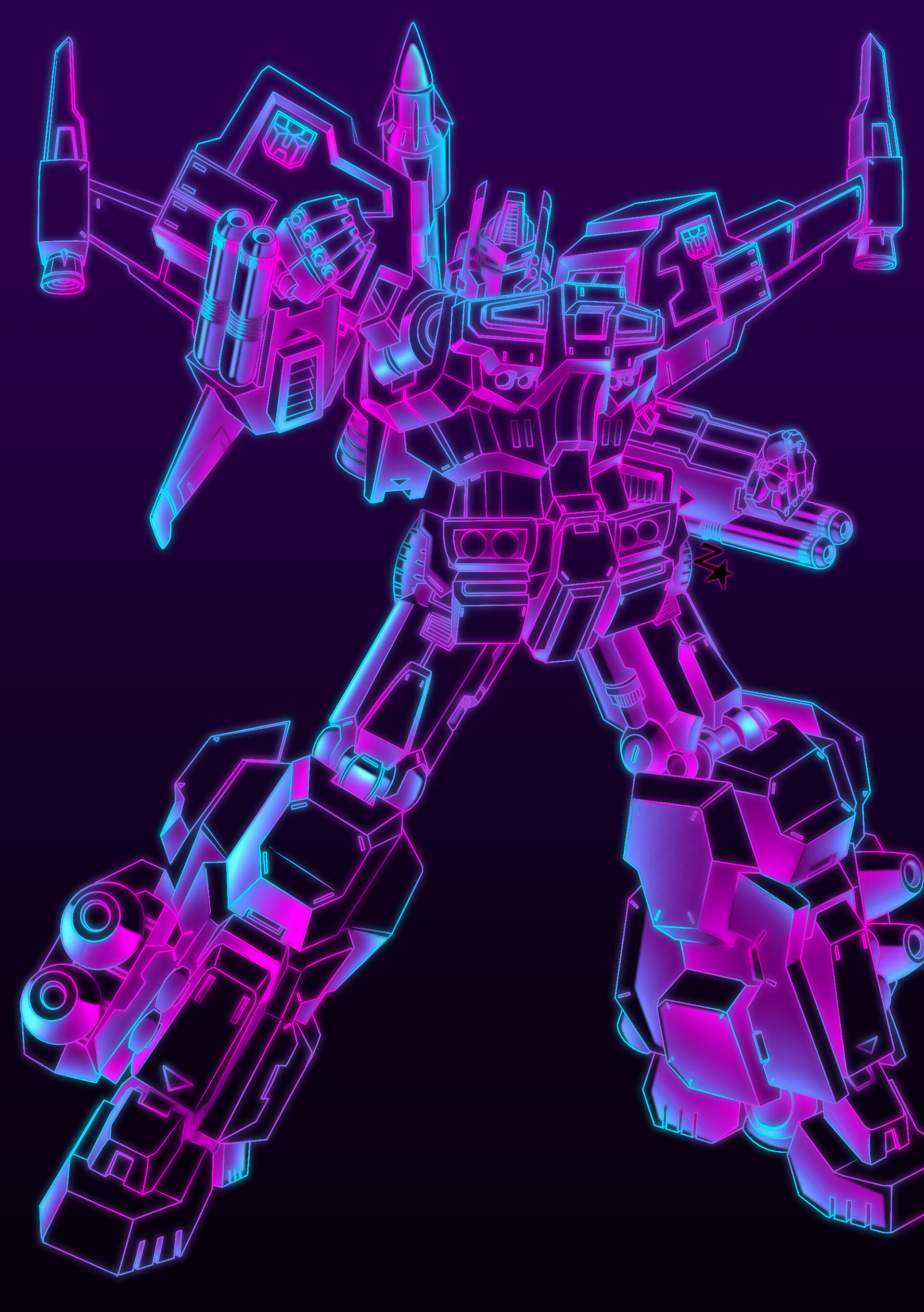 ArtStation - Neon God Ginrai Print