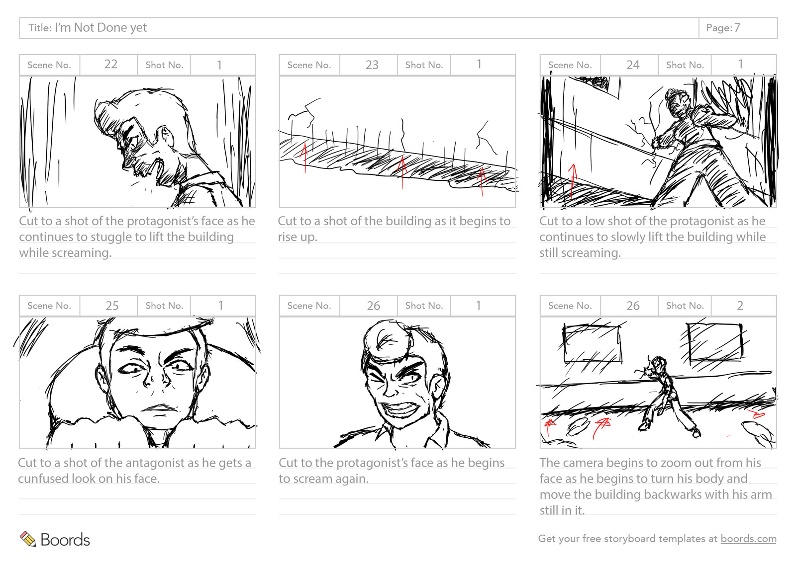 Jamal Dwyer - "Not Done Yet" Animation Storyboards