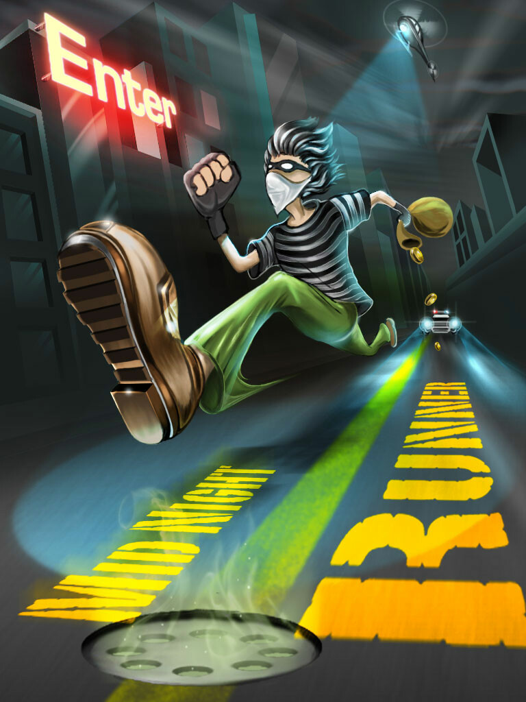 ArtStation - Midnight Runner - Running Game Artworks