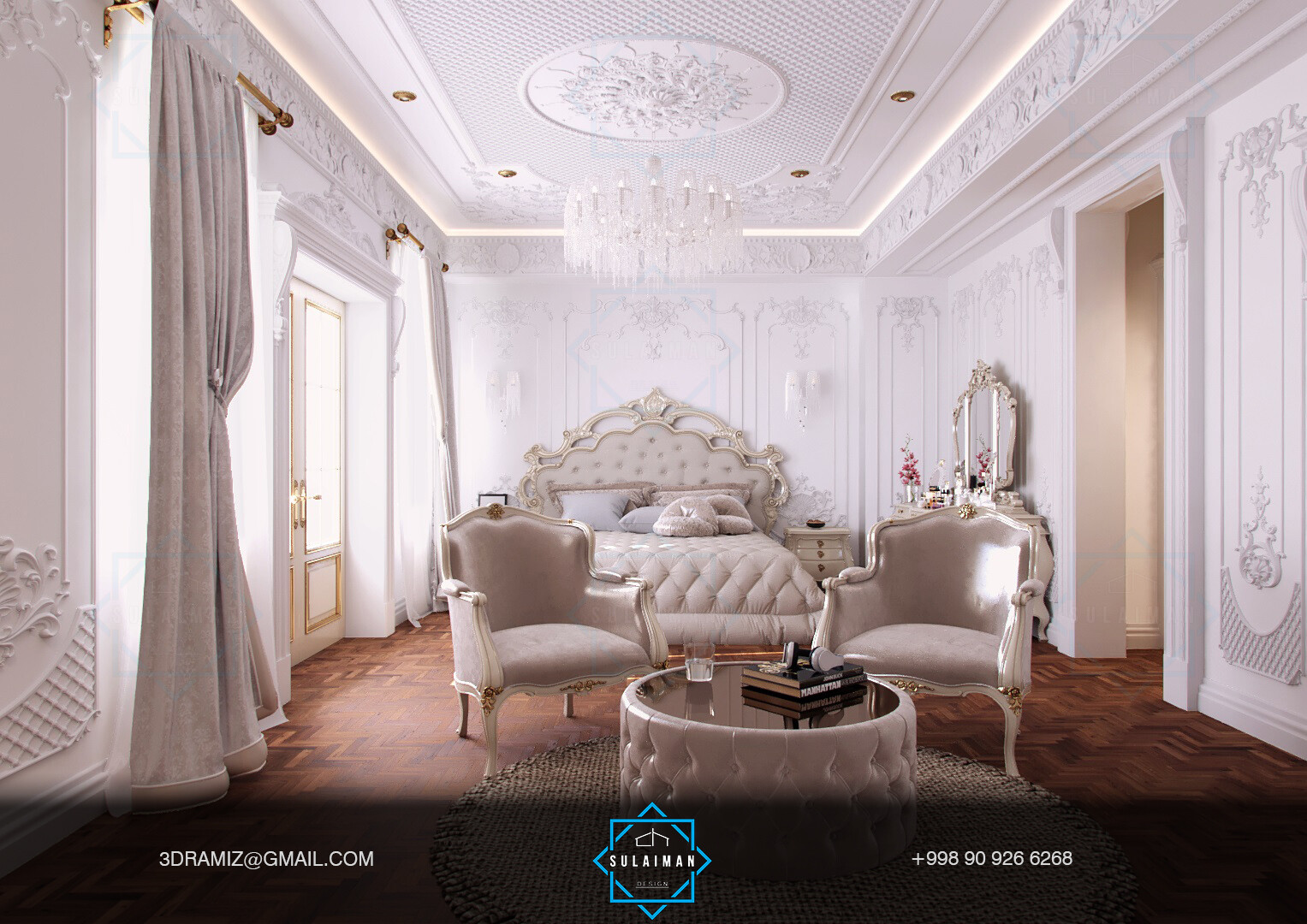 ArtStation - French Classic Bedroom