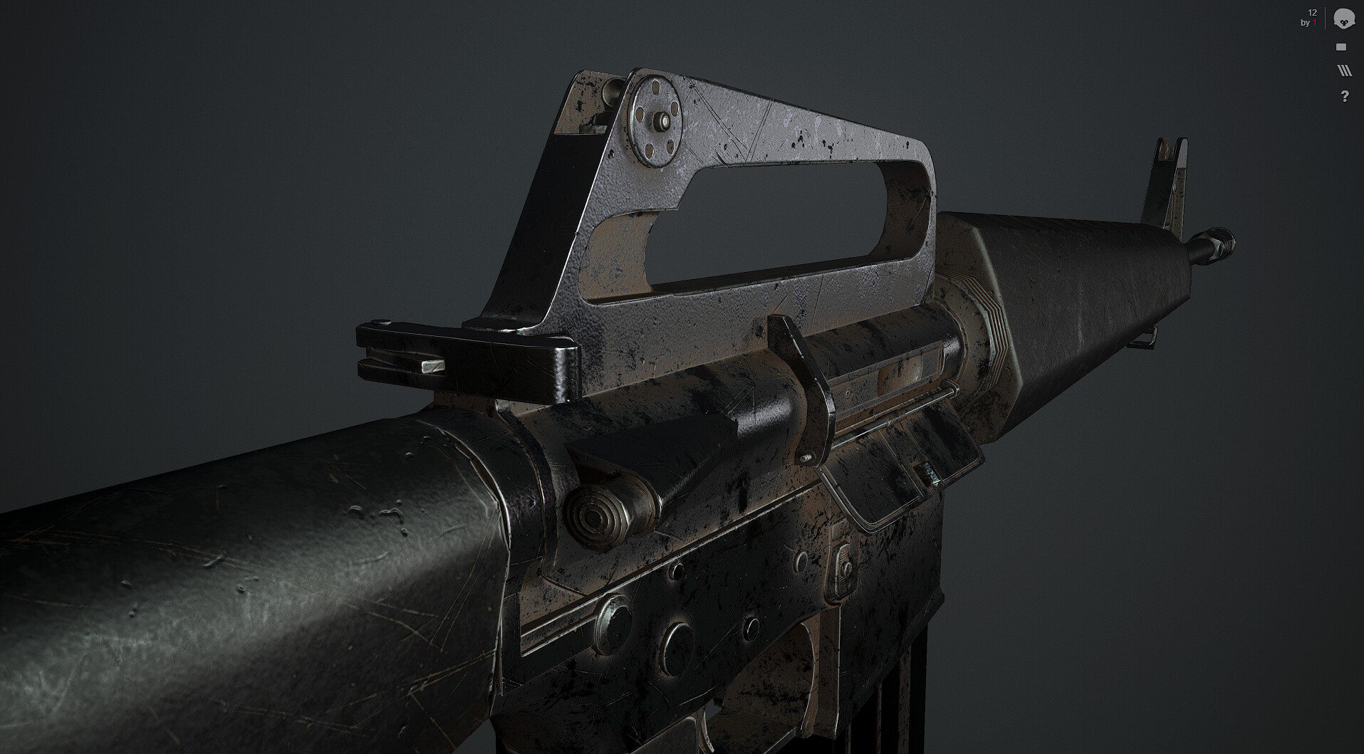 ArtStation - M16 A1 Rifle Low-poly 3D model