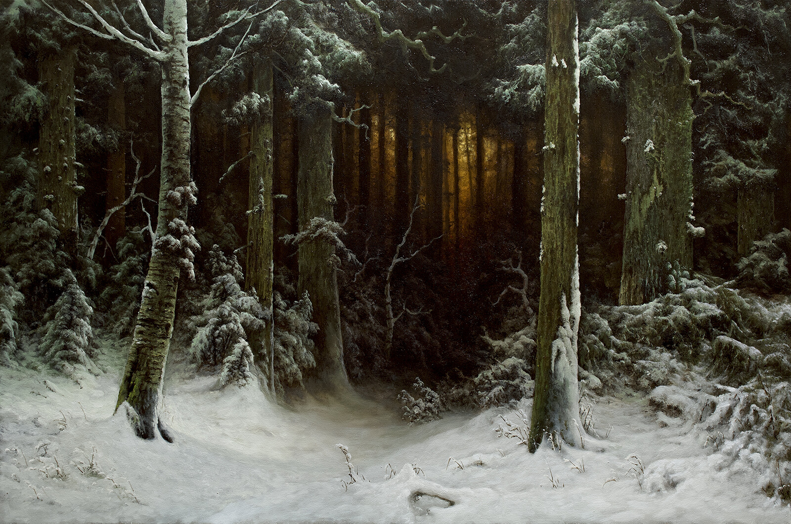 ArtStation - Wintry Entrance to the Forest