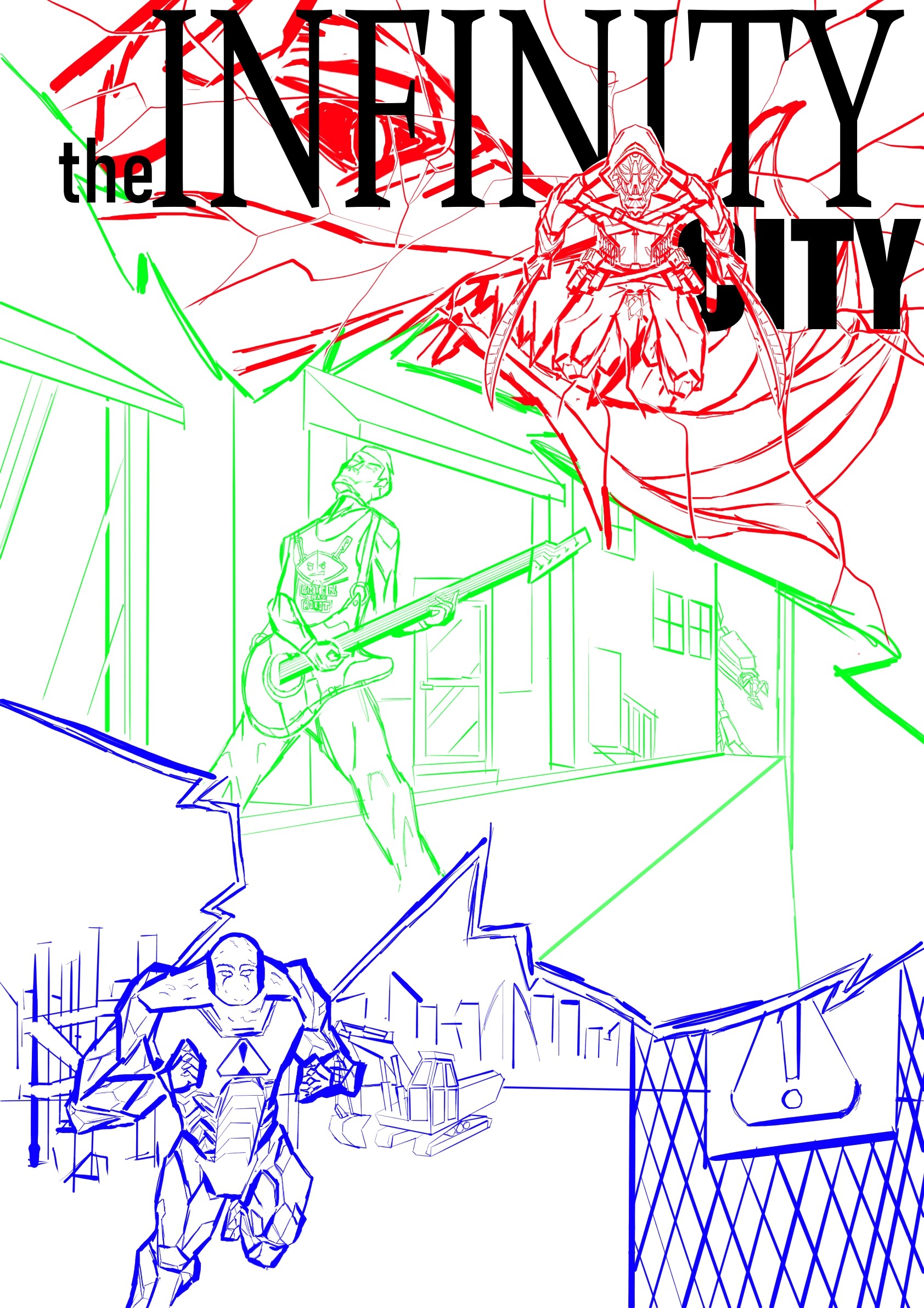 ArtStation - the infinity city FINALSKETCH