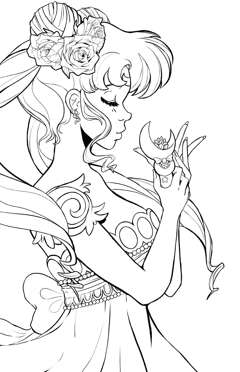 queen serenity coloring page