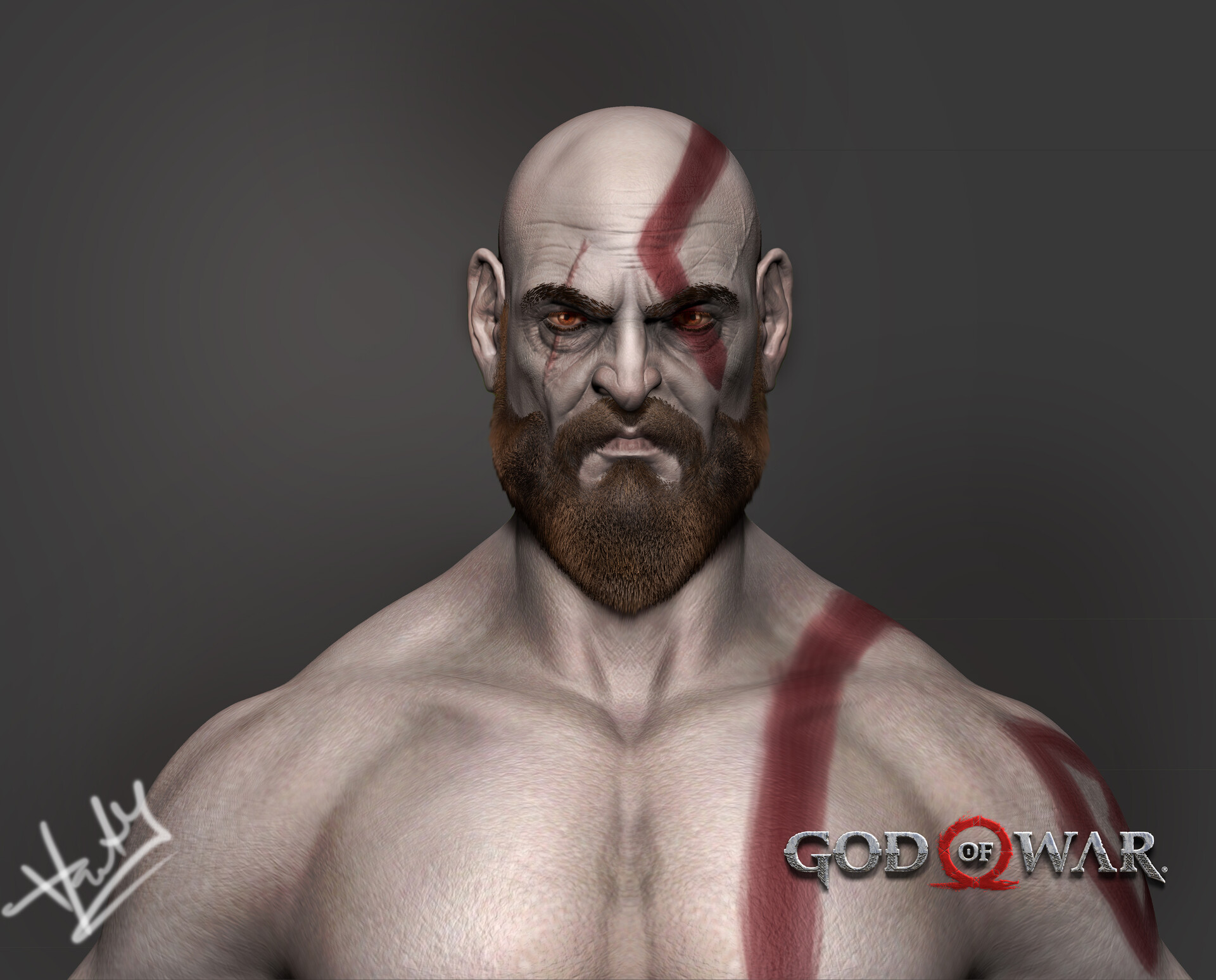 ArtStation - #Kratos #God of War #FanArt