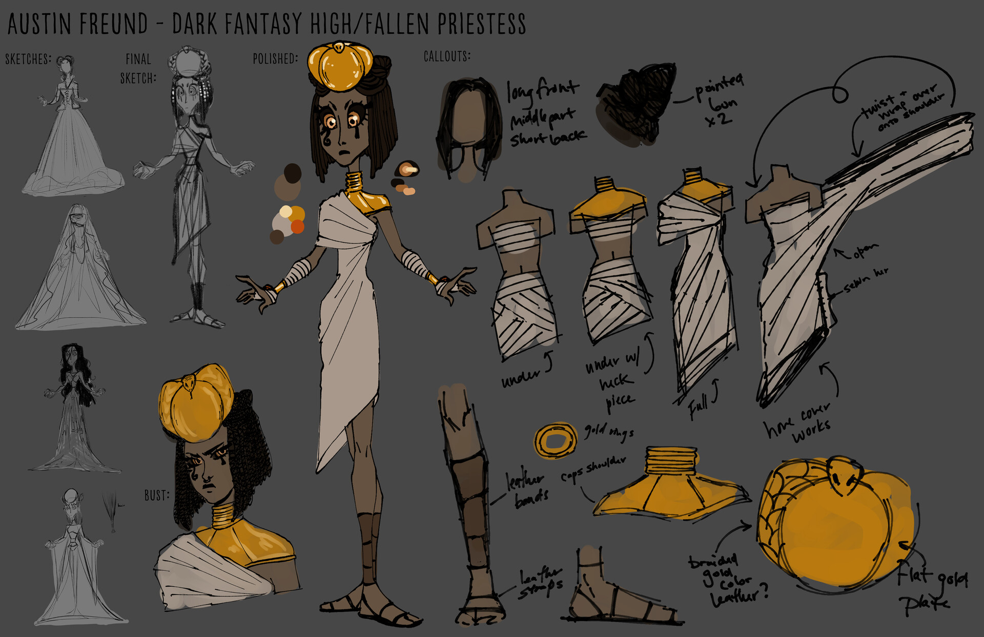 ArtStation - [concept] egyptian high/fallen priestess