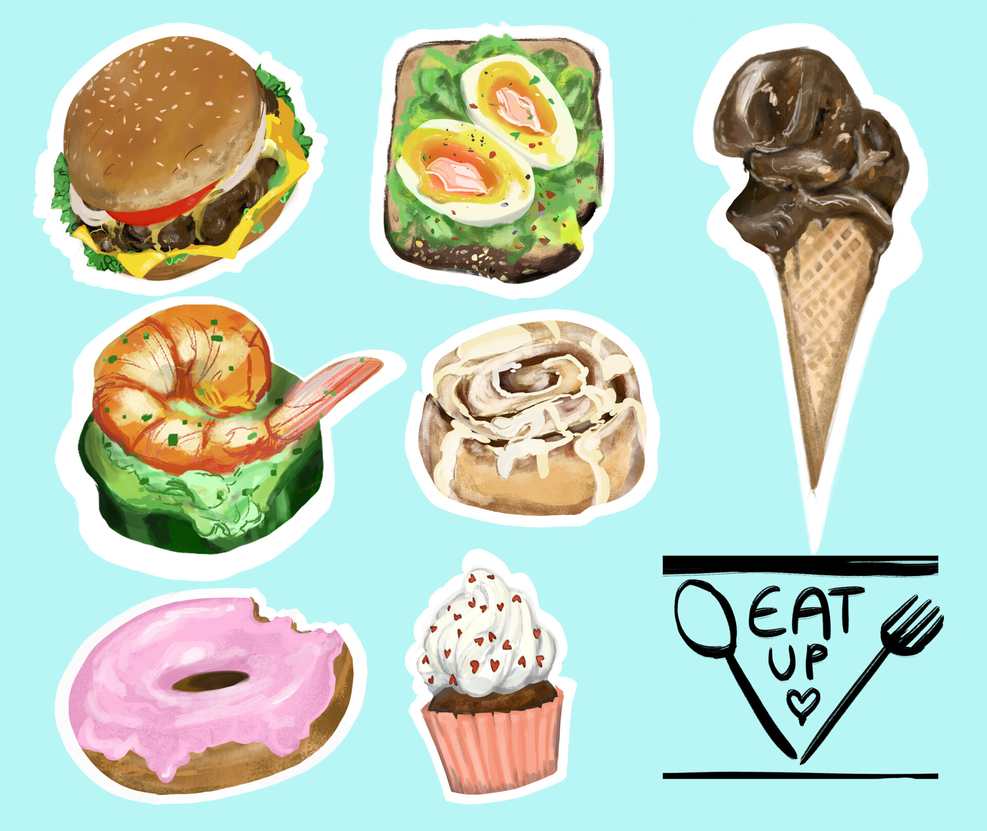 ArtStation - Some Food Stickers