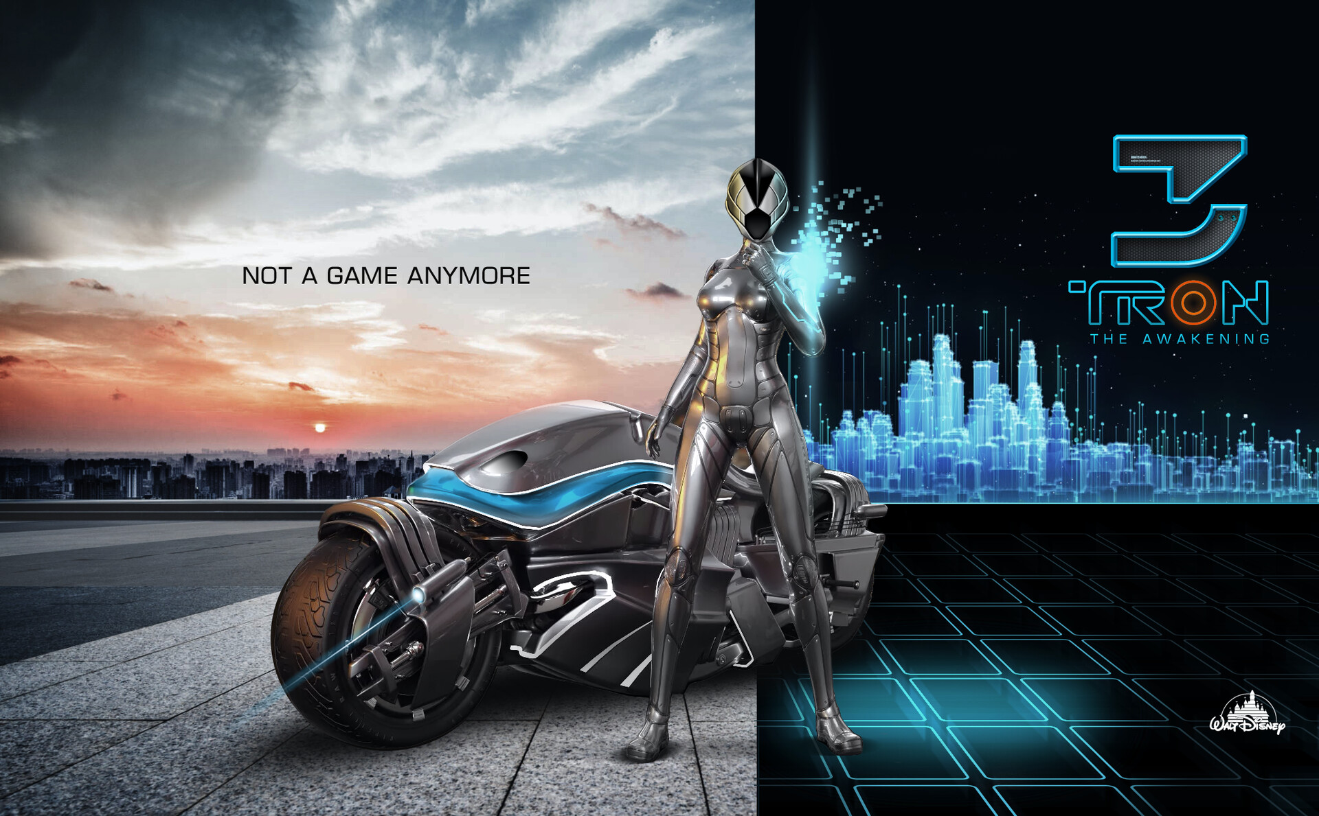 ArtStation - Tron 3 Awakening fan art