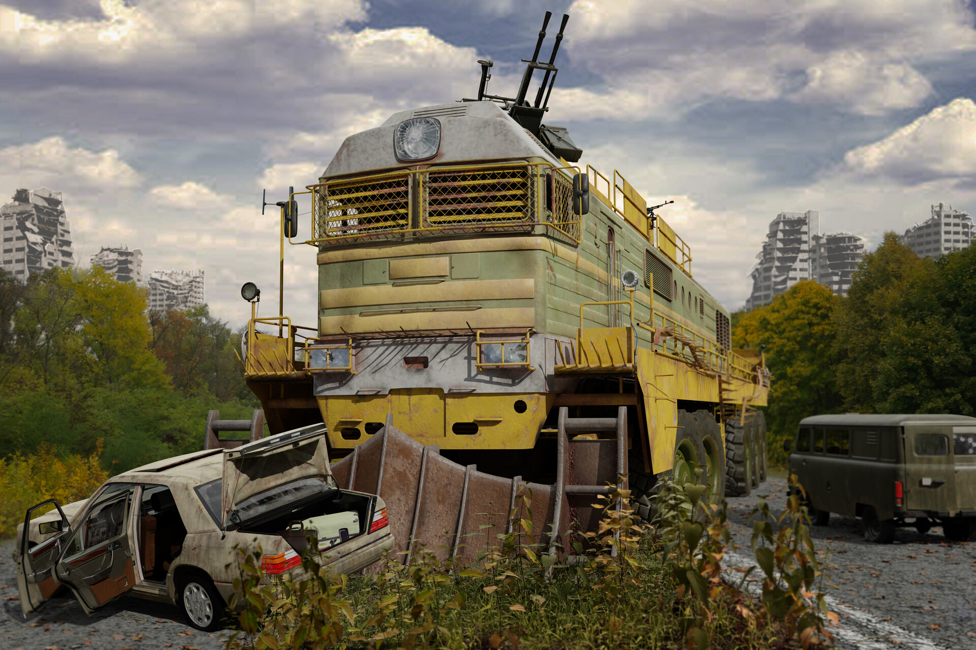 ArtStation - Post-apocalyptic CAR_2TE_121