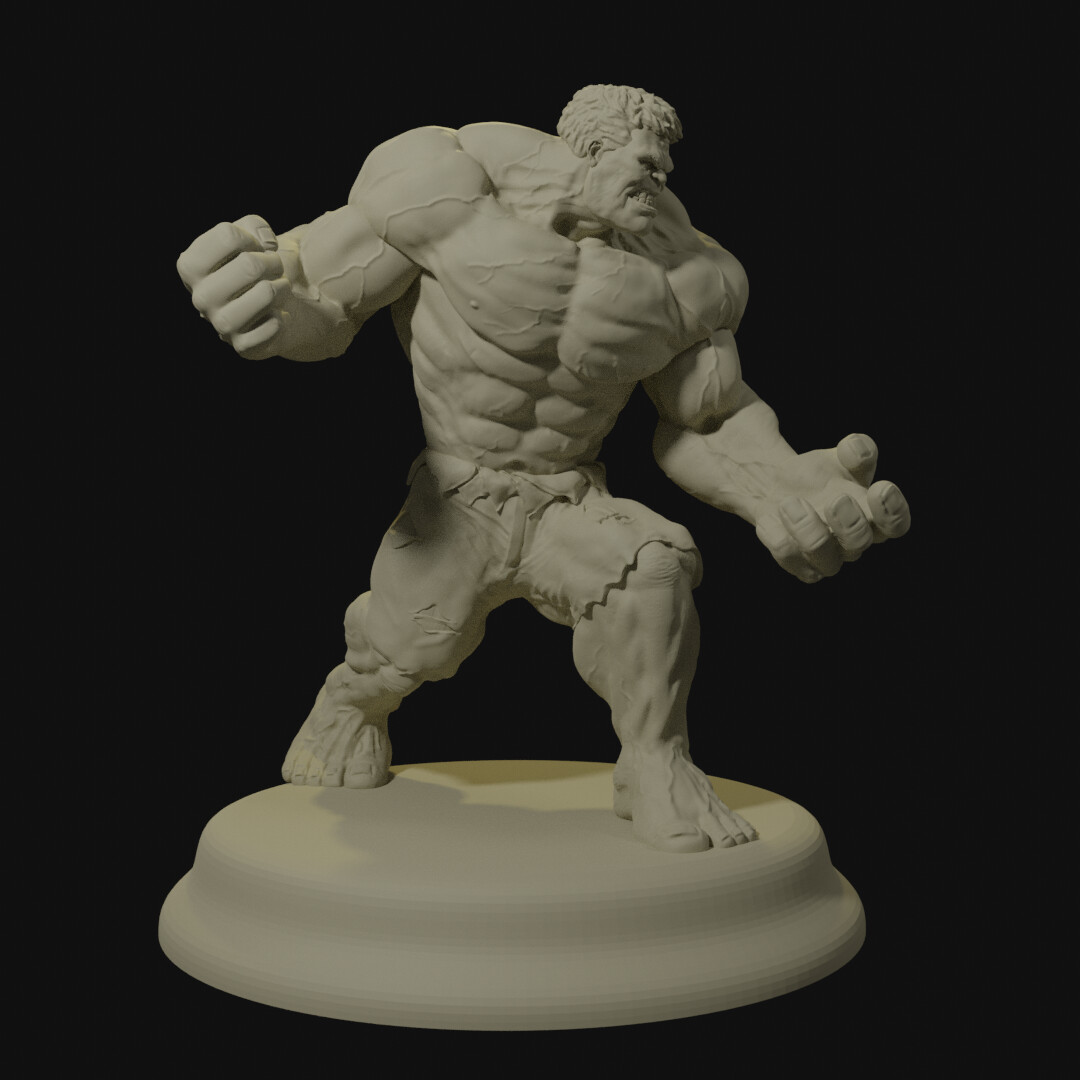 ArtStation - HULK (another miniature trial)